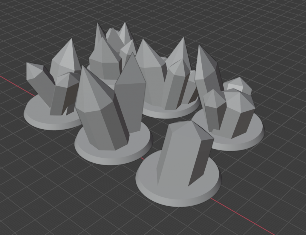 Wargaming 40mm Numbered Objective Markers - Crystals - suits Warhammer ...