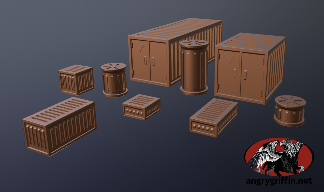 Wargaming Scatter Terrain Set - Cargo Containers | Warhammer 40K, 30K ...